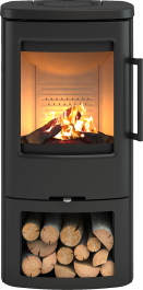 TermaTech TT44 svart vedovn med støpejernsdør | Varmefag